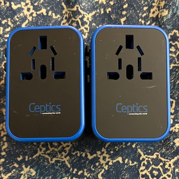 ceptics | Other | Dual Plug Adapter Black And Blue | Poshmark
